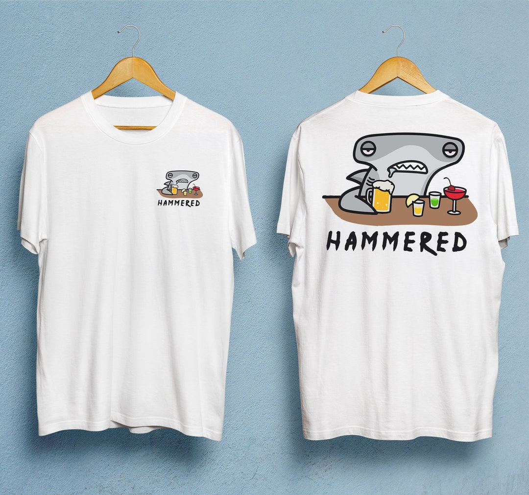 Drunk Hammer Head Shark T-shirt - Etsy