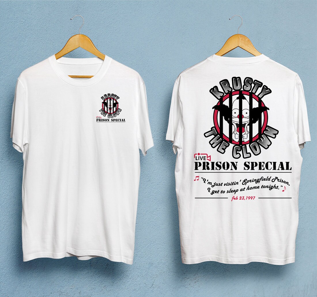 Krusty the Clown Prison Special Vintage T-shirt - Etsy