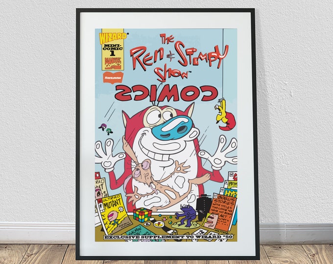 Ren & Stimpy Rare Comic Poster (24" X 36") - Etsy