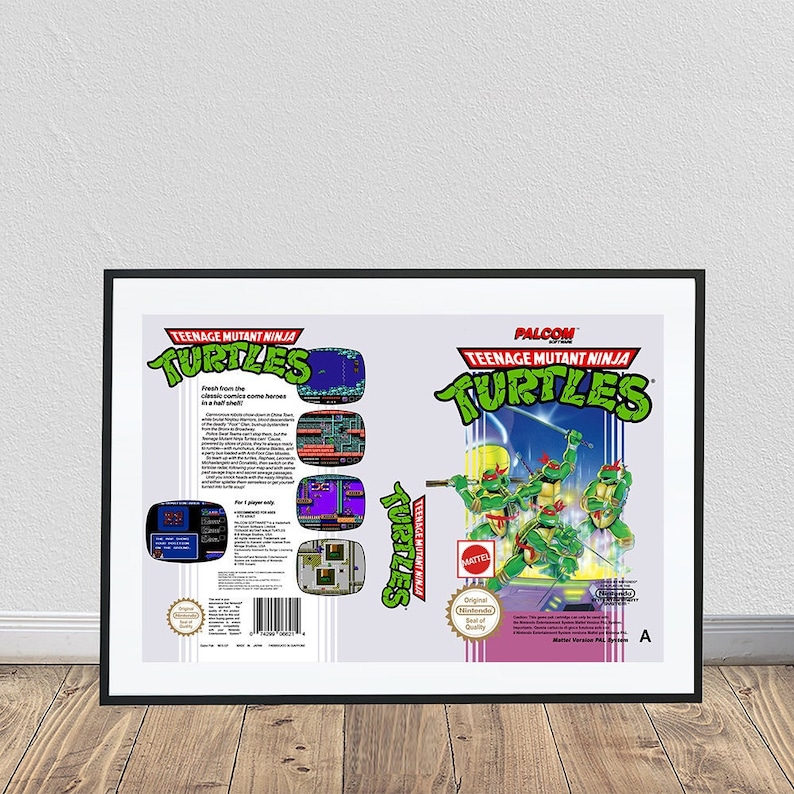 TMNT NES Vintage Cover Poster (24" X 36") - Etsy