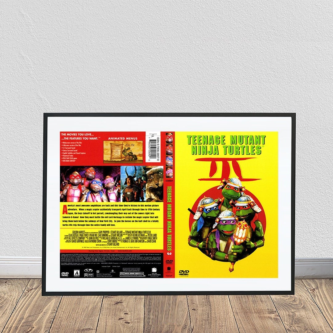 Teenage Mutant Ninja Turtles III Vintage Movie DVD Poster (24" X 36 ...