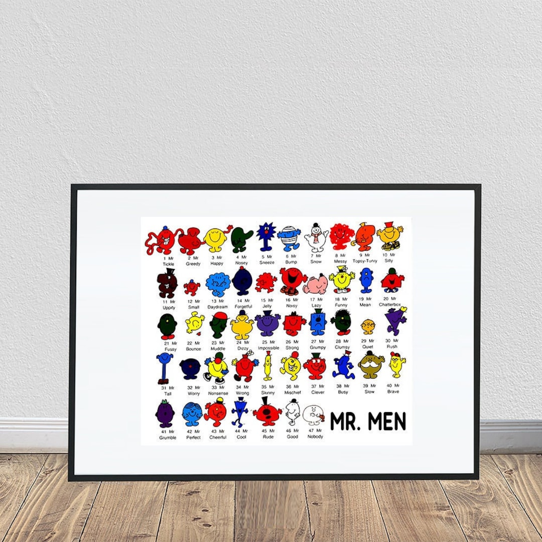 Mr Men Vintage 1988 Poster (24" X 20") - Etsy