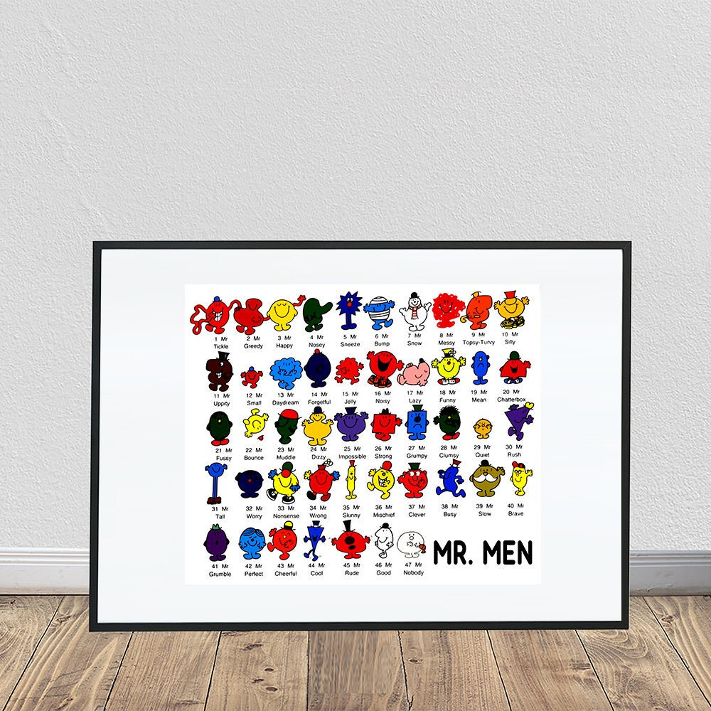 Mr Men Vintage 1988 Poster (24" X 20") - Etsy