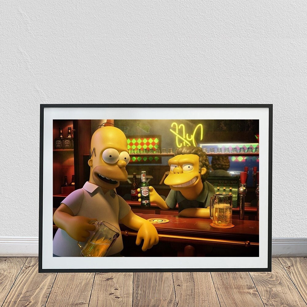Homer and Moe Bar Poster (24" X 36") - Etsy