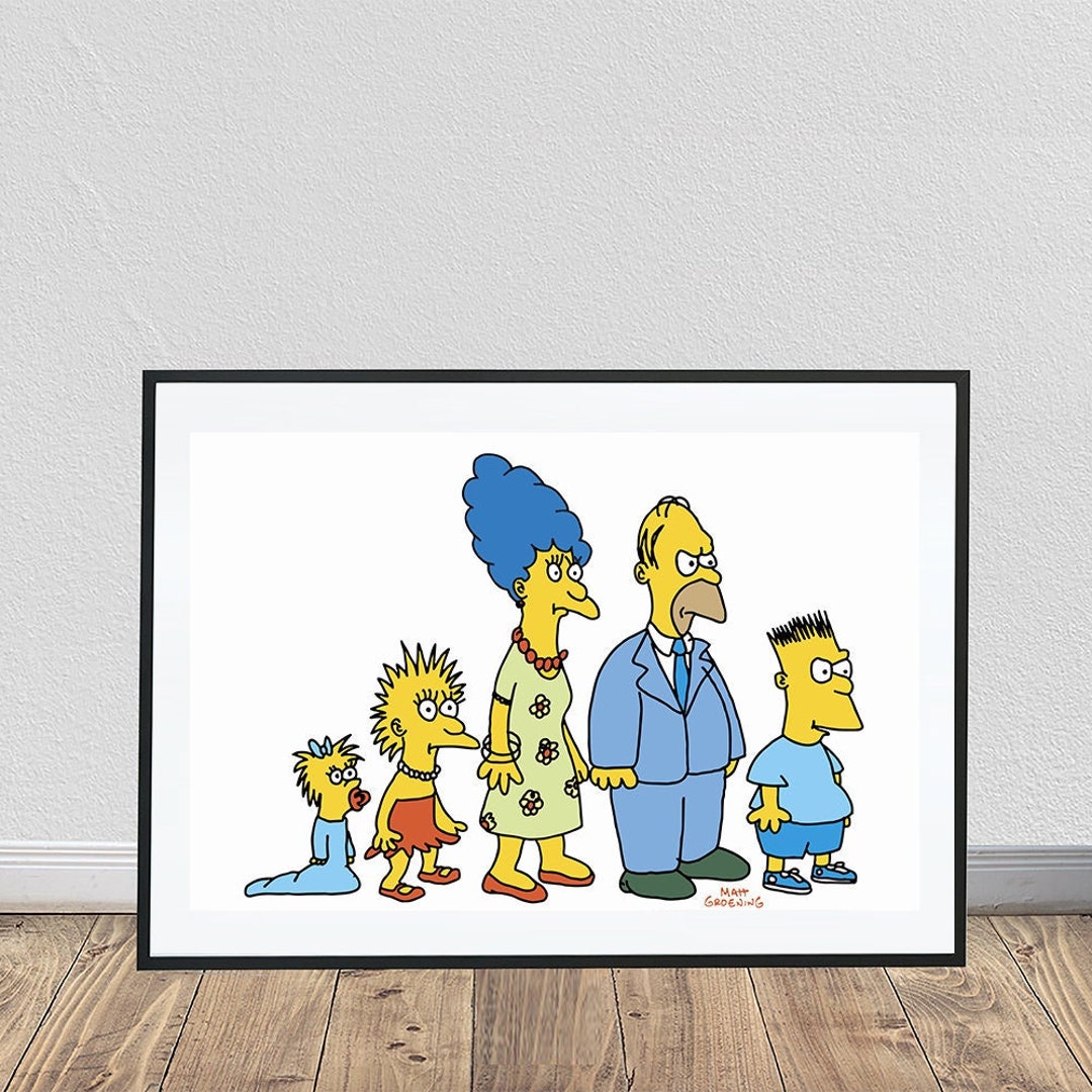 The Simpsons 1987 Family Portrait (24" X 36") - Etsy