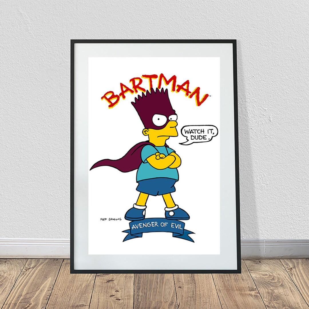 Bartman watch It Dude Vintage Poster 24 X 36 - Etsy