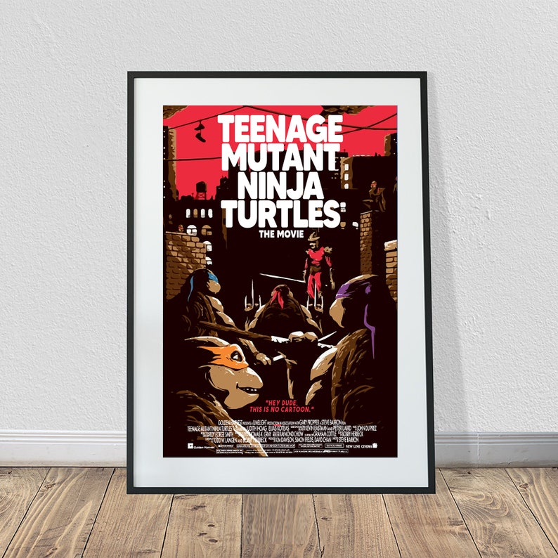Teenage Mutant Ninja Turtles Original Animated Movie Poster | Etsy
