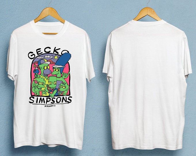Gecko the Simpsons Hawaii Retro T-shirt - Etsy