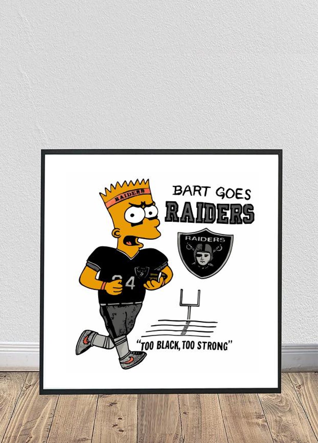Bart Goes Raiders Poster (24" X 24") - Etsy