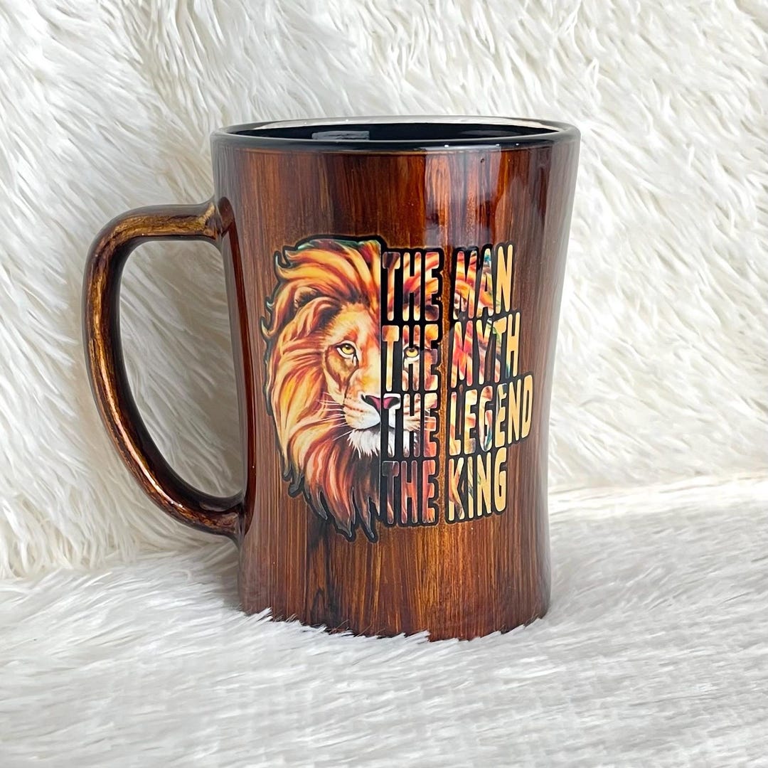 Wood Effect Lion the Man, the Myth, Handmade Glass Tankard. - Etsy