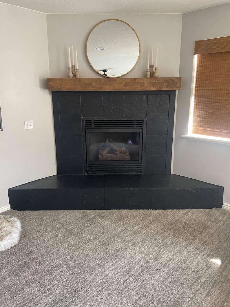 Custom Knotty Alder Fireplace Mantel: Real Wood With French Cleat - Etsy