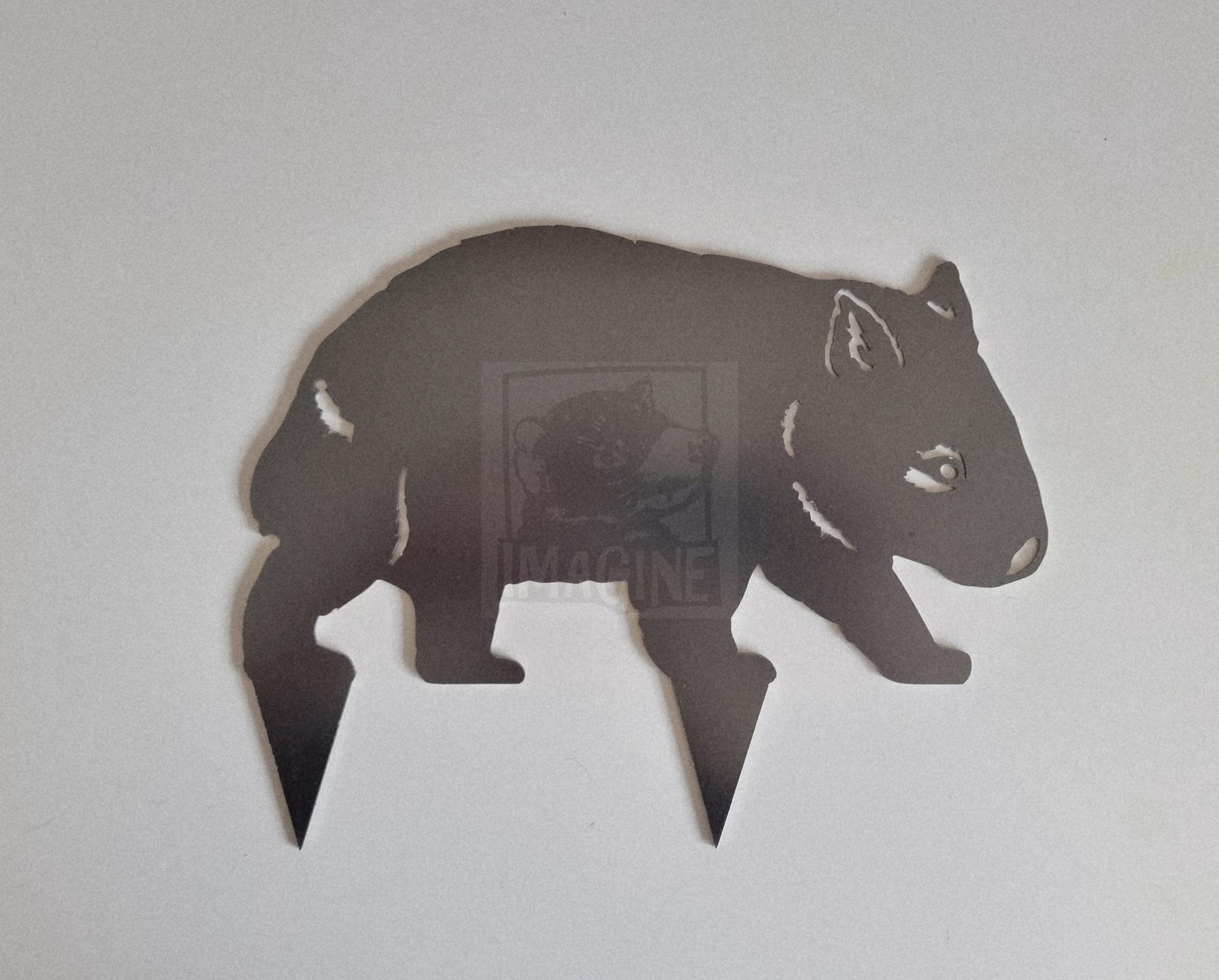 Corten Steel Wombat Garden Stake - Metal Wombat Ornament - Etsy Australia