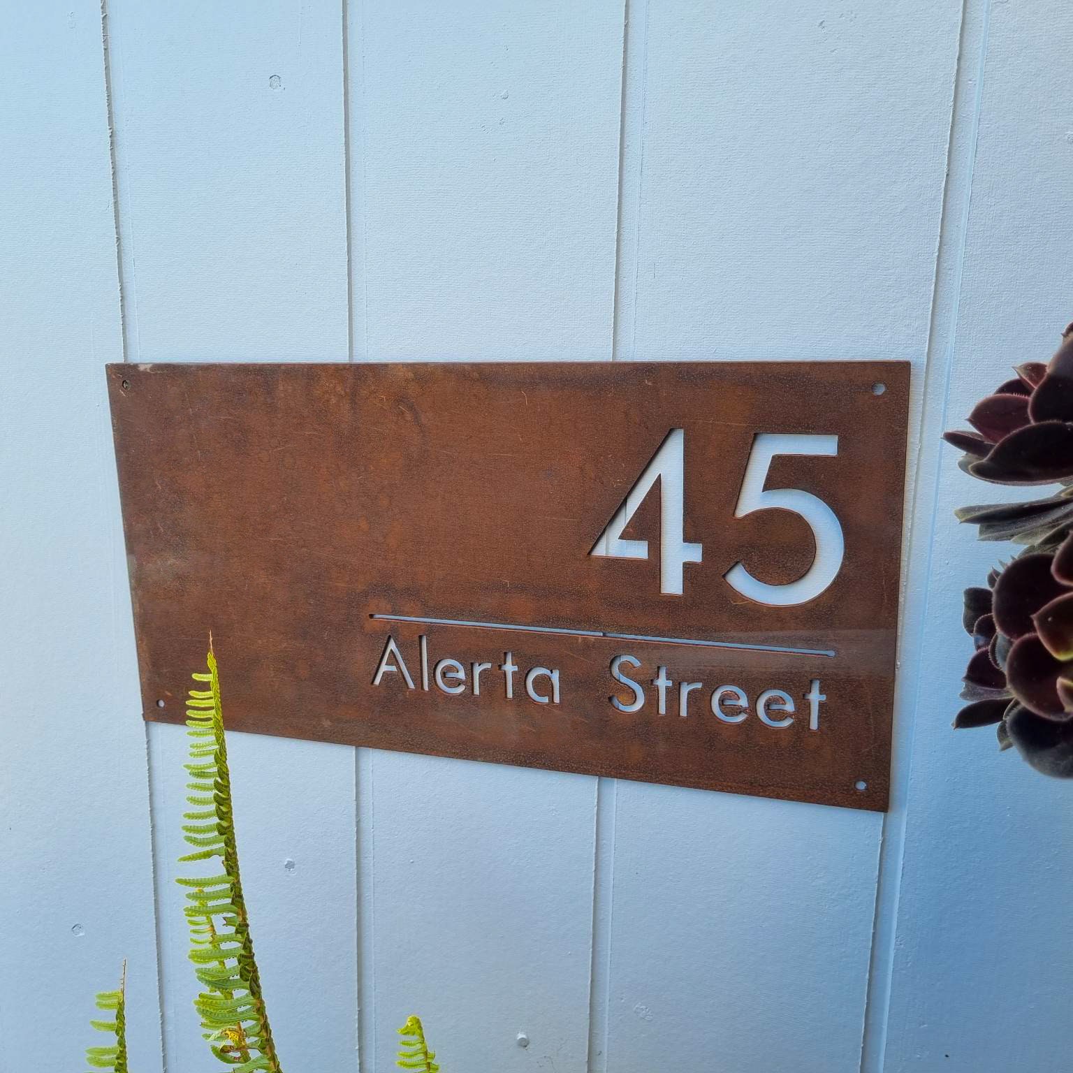 Custom Corten Steel rusty Property Address Sign medium - Etsy Australia