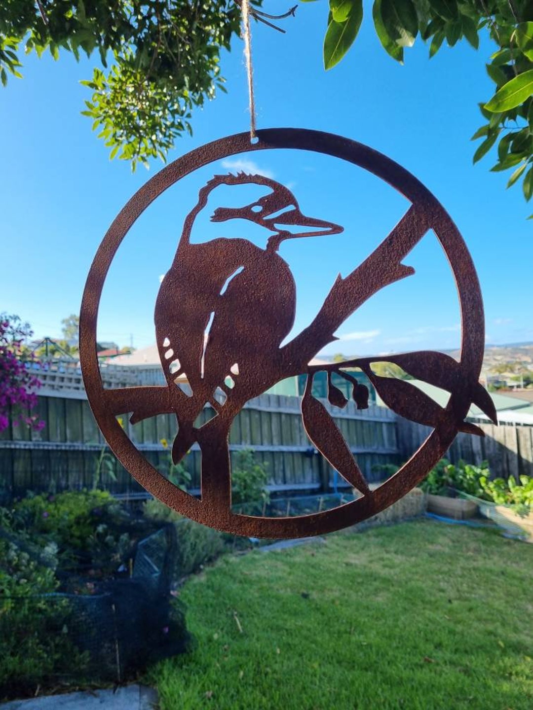 Corten Steel Kookaburra Decoration: Garden Art Sign - Etsy Australia