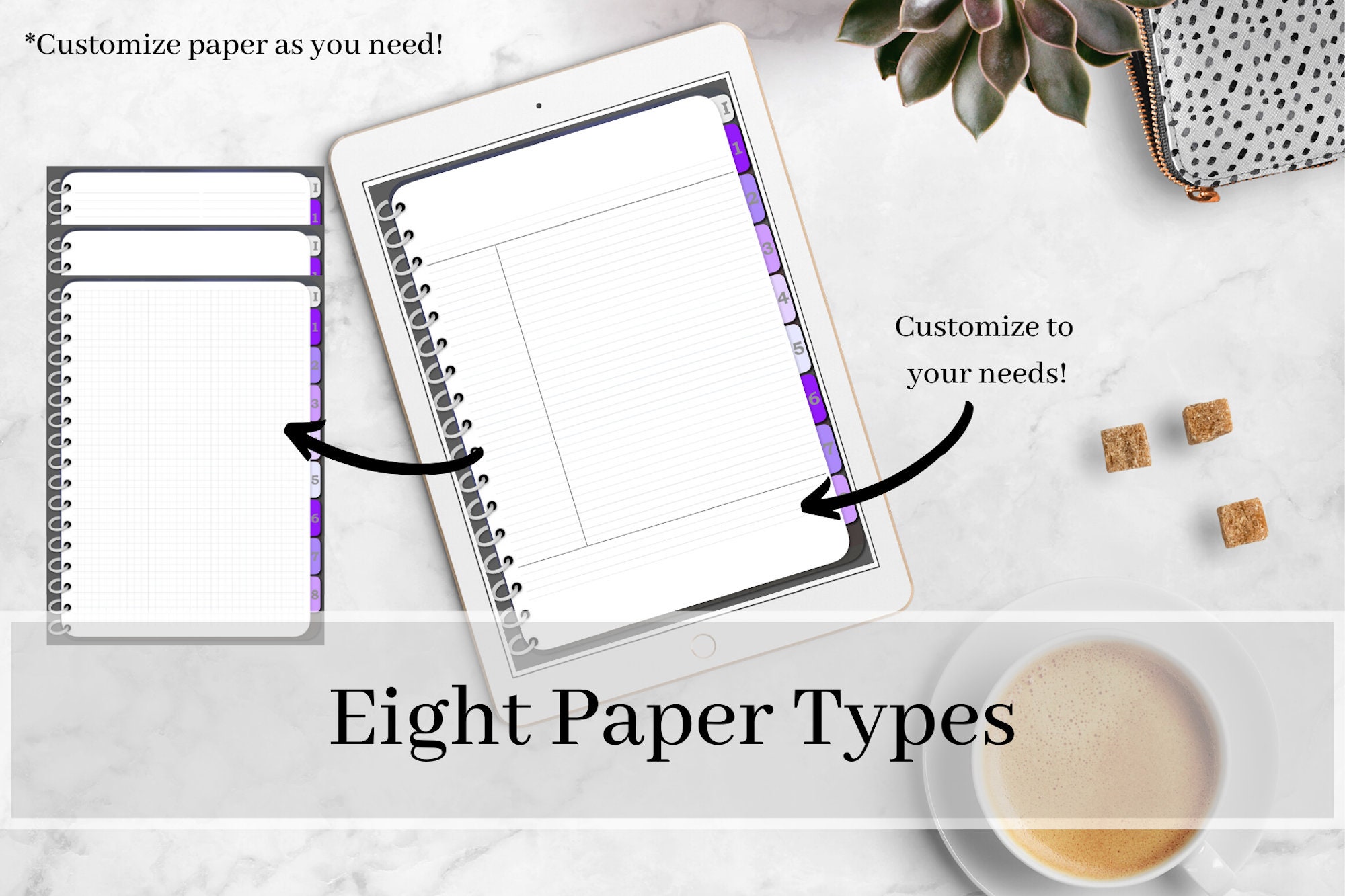 Portrait Digital Notebook for iPhone or iPad Lovely Digital - Etsy