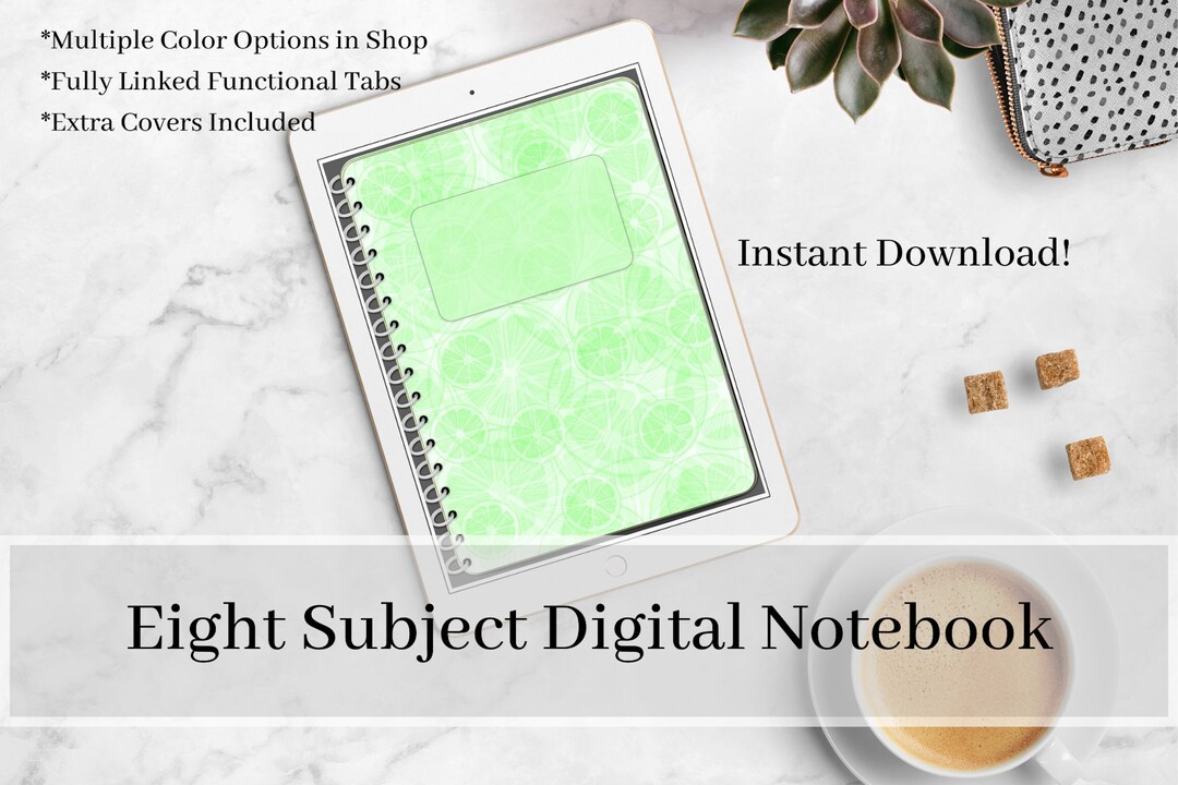 Portrait Digital Notebook for iPhone or Ipad, Lovely Digital Notebook ...