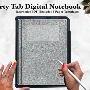 Digital Notebook, Lovely Glitter Tabbed Journal Perfect for Goodnotes ...