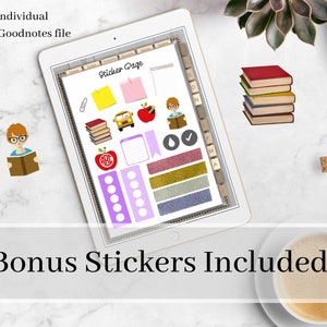 Undated Digital Teacher Planner iPhone or Ipad, Lovely Digital Notebook ...