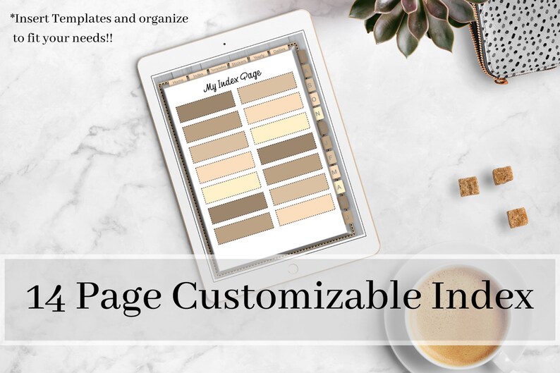Undated Digital Teacher Planner iPhone or Ipad, Lovely Digital Notebook ...