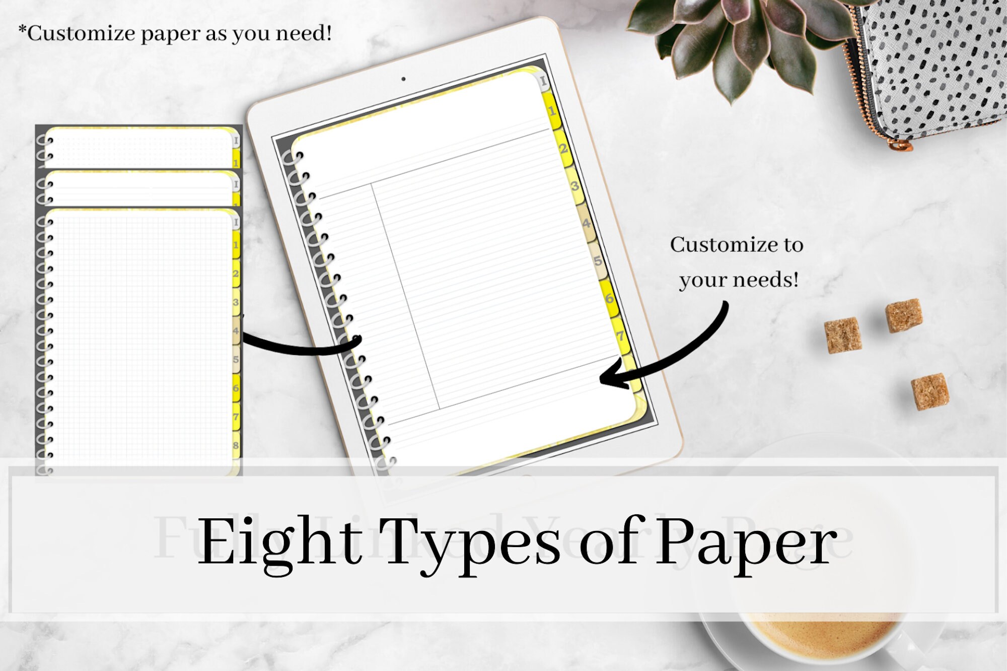 Portrait Digital Notebook for iPhone or iPad Lovely Digital - Etsy