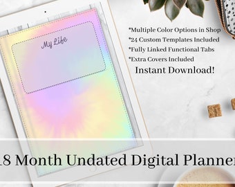 Undated Digital Teacher Planner iPhone or Ipad, Lovely Digital Notebook ...