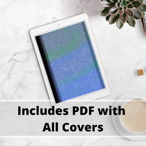 Hand Drawn Digital Covers for Notebook or Planner, Lovely Digital Cover ...