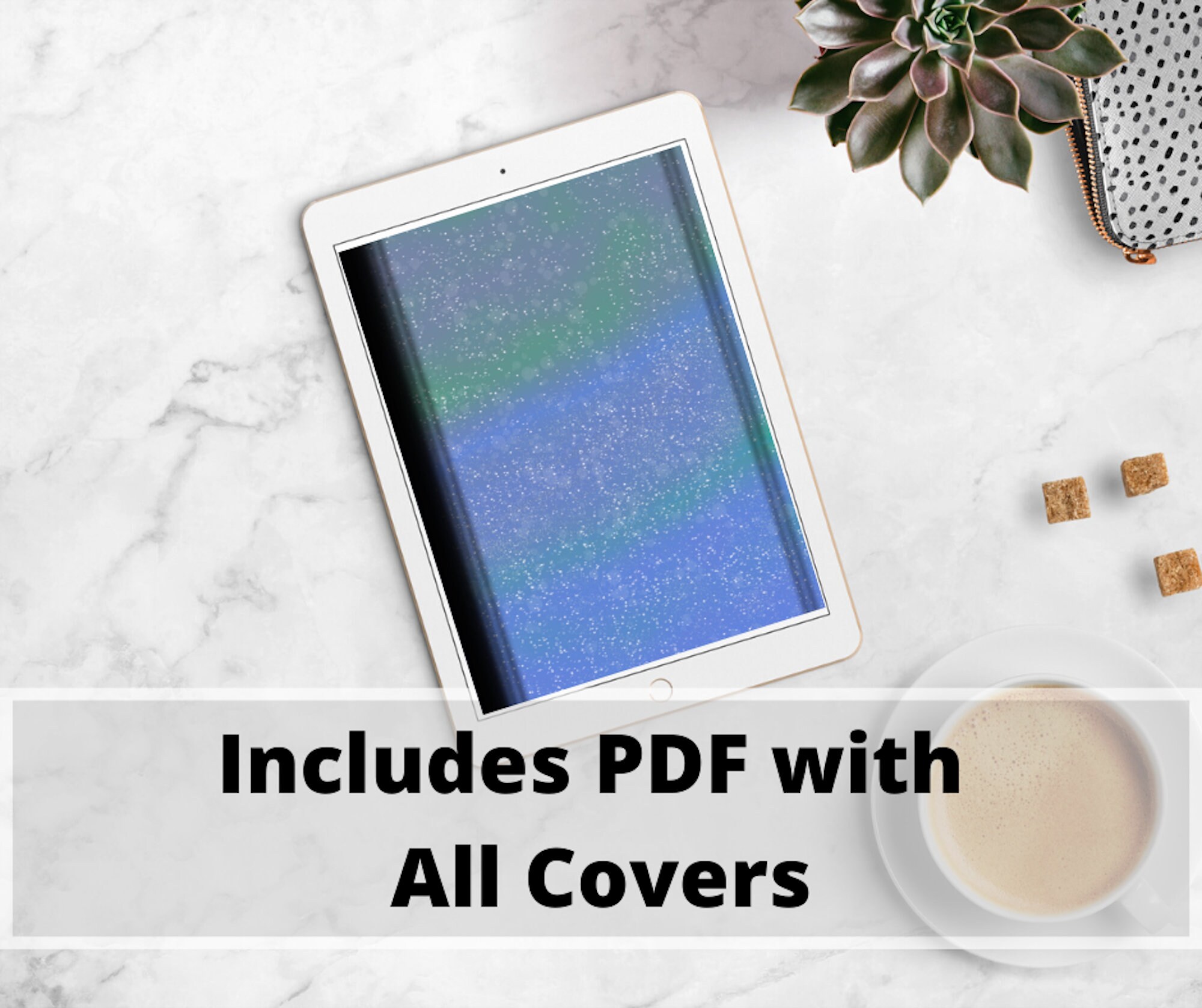 Hand Drawn Digital Covers for Notebook or Planner, Lovely Digital Cover ...