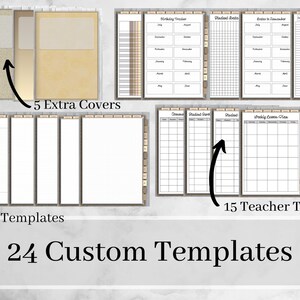 Undated Digital Teacher Planner iPhone or Ipad, Lovely Digital Notebook ...