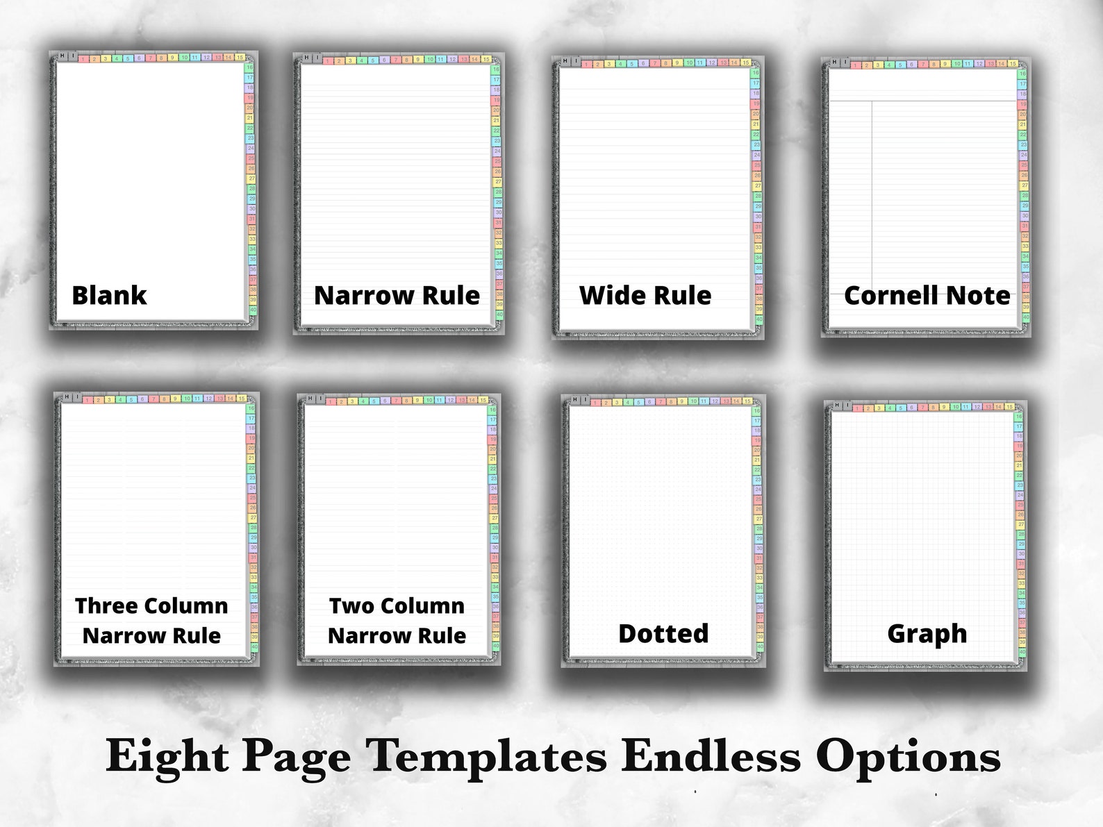 Digital Notebook, Lovely Glitter Tabbed Journal Perfect for Goodnotes ...