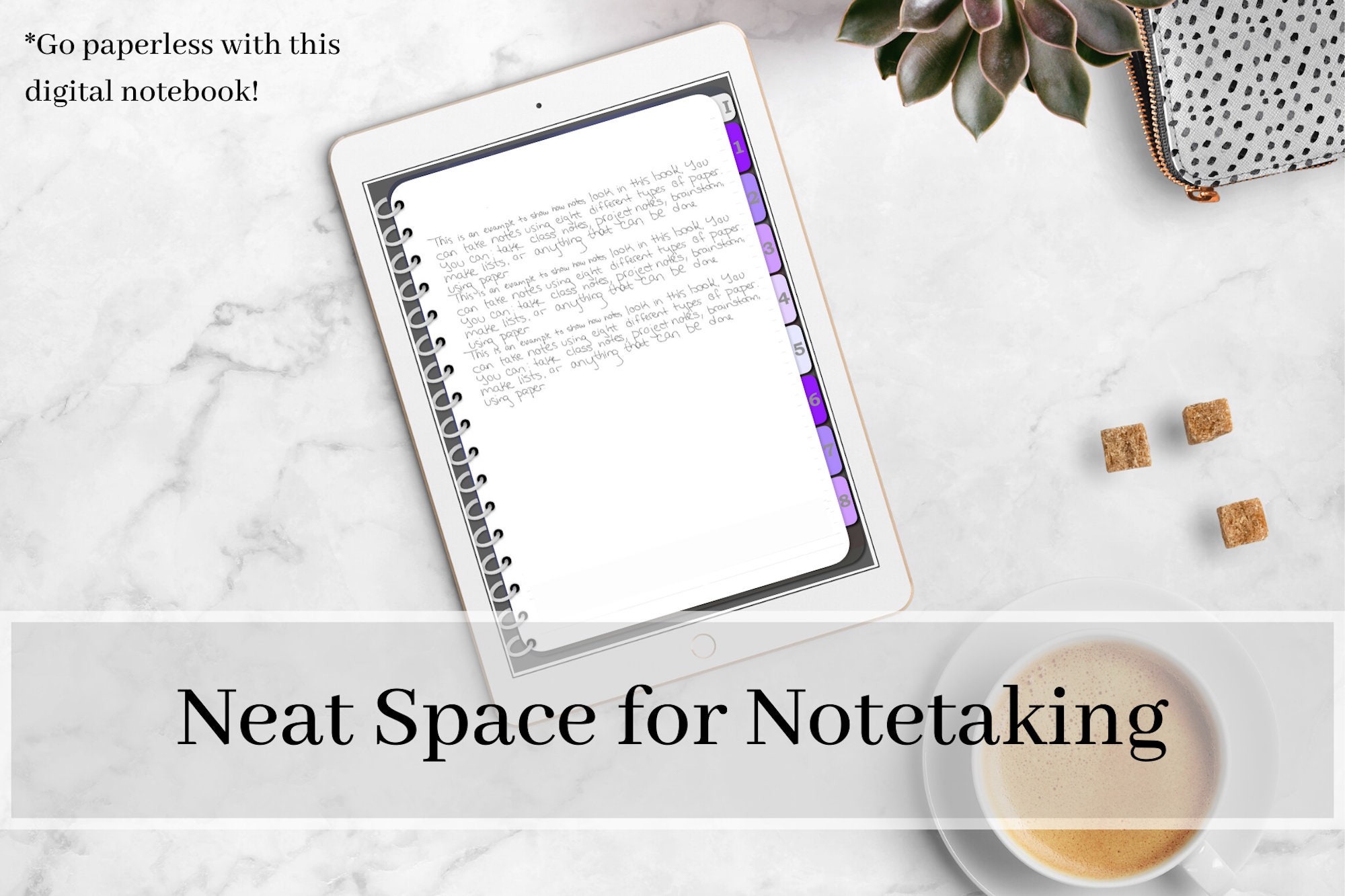 Portrait Digital Notebook for iPhone or iPad Lovely Digital - Etsy