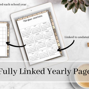 Undated Digital Teacher Planner iPhone or Ipad, Lovely Digital Notebook ...