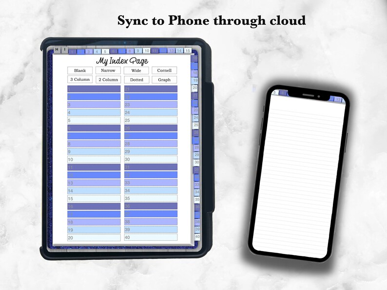 Digital Notebook, Lovely Glitter Tabbed Journal Perfect for Goodnotes ...