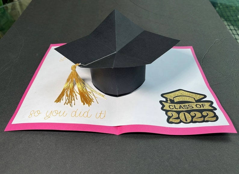 DIY Graduation Pop up 3D Card Mechanism. - Etsy