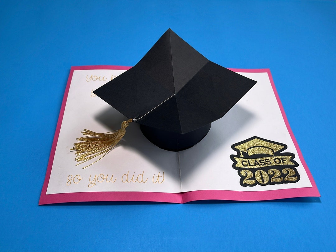 DIY Graduation Pop up 3D Card Mechanism. - Etsy