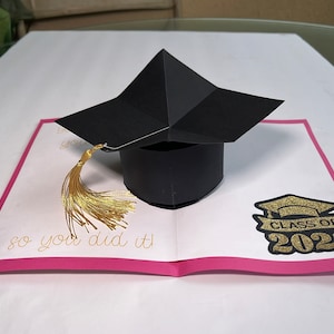 DIY Graduation Pop up 3D Card Mechanism. - Etsy