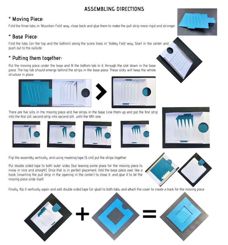 DIY Magic Picture Dissolving Card Downloadable SVG File for - Etsy
