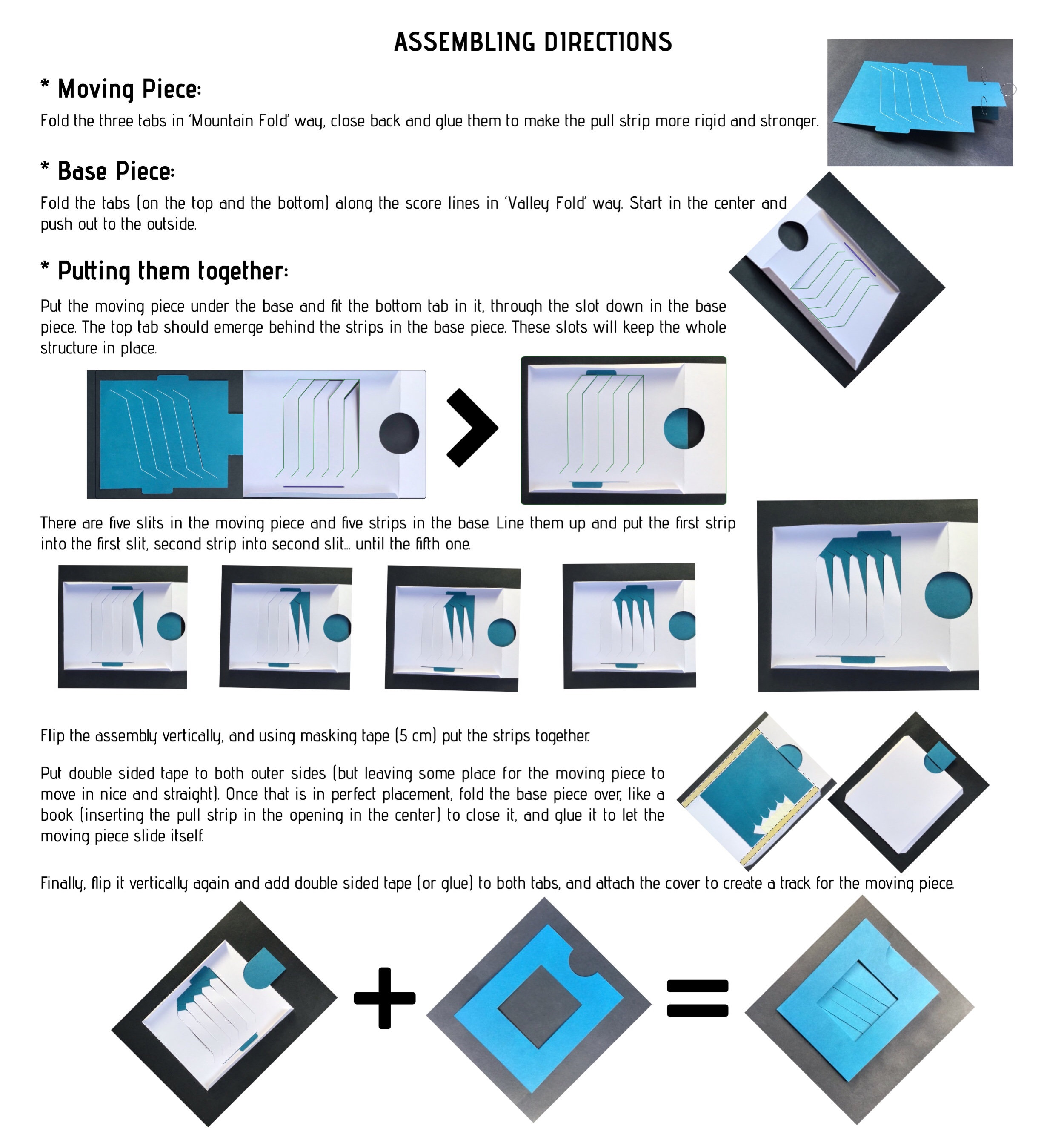 DIY Magic Dissolving Card | Interactive Venetian Blind Card Template ...