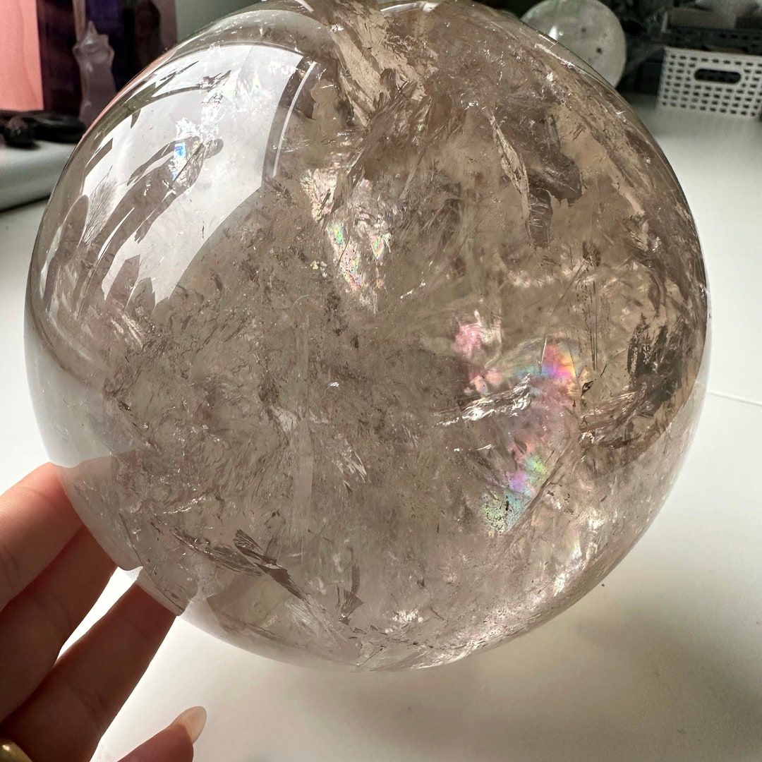 Large Premium Rainbow Smoky Quartz 4kg/13.8cm Crystal Sphere ...