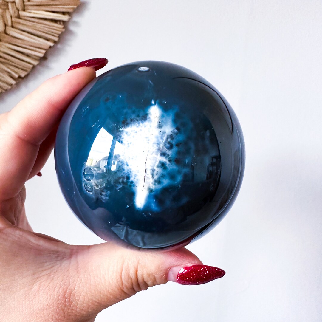 Orca Agate Natural Crystal Sphere| Unique Crystal Home Decor ...