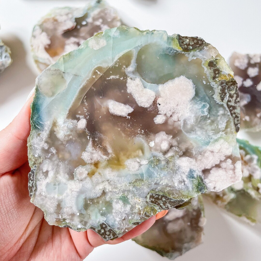 Flower Agate Slab ｜ Single Side High Quality Flower Agate Healing ...