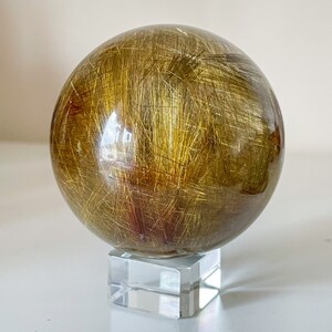 Finest Golden Rutilated Quartz Sphere - Luxury Crystal for Home Decor ...