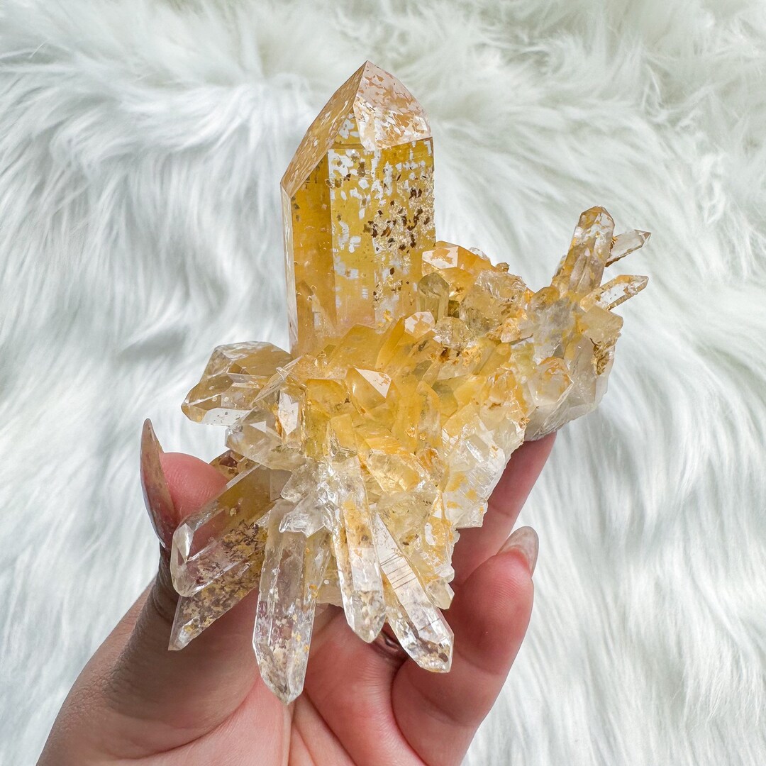 Golden Healer Quartz Cluster Mineral Specimen | Natural Premium Crystal ...