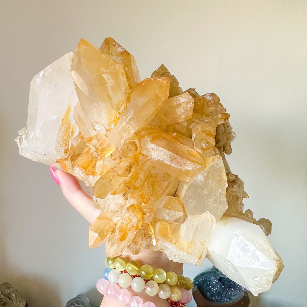 XXL Golden Healer Quartz Cluster Mineral Specimen - Premium Natural ...