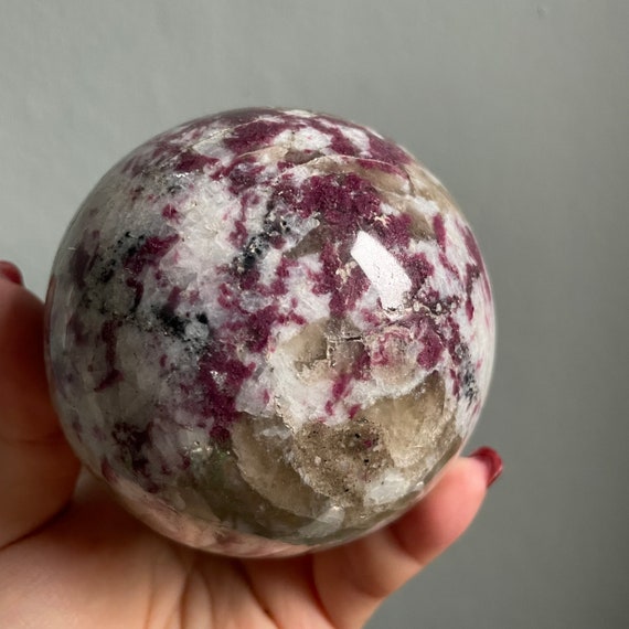 Rubellite Lepidolite Crystal Sphere Healing Crystal Home Decor - Etsy