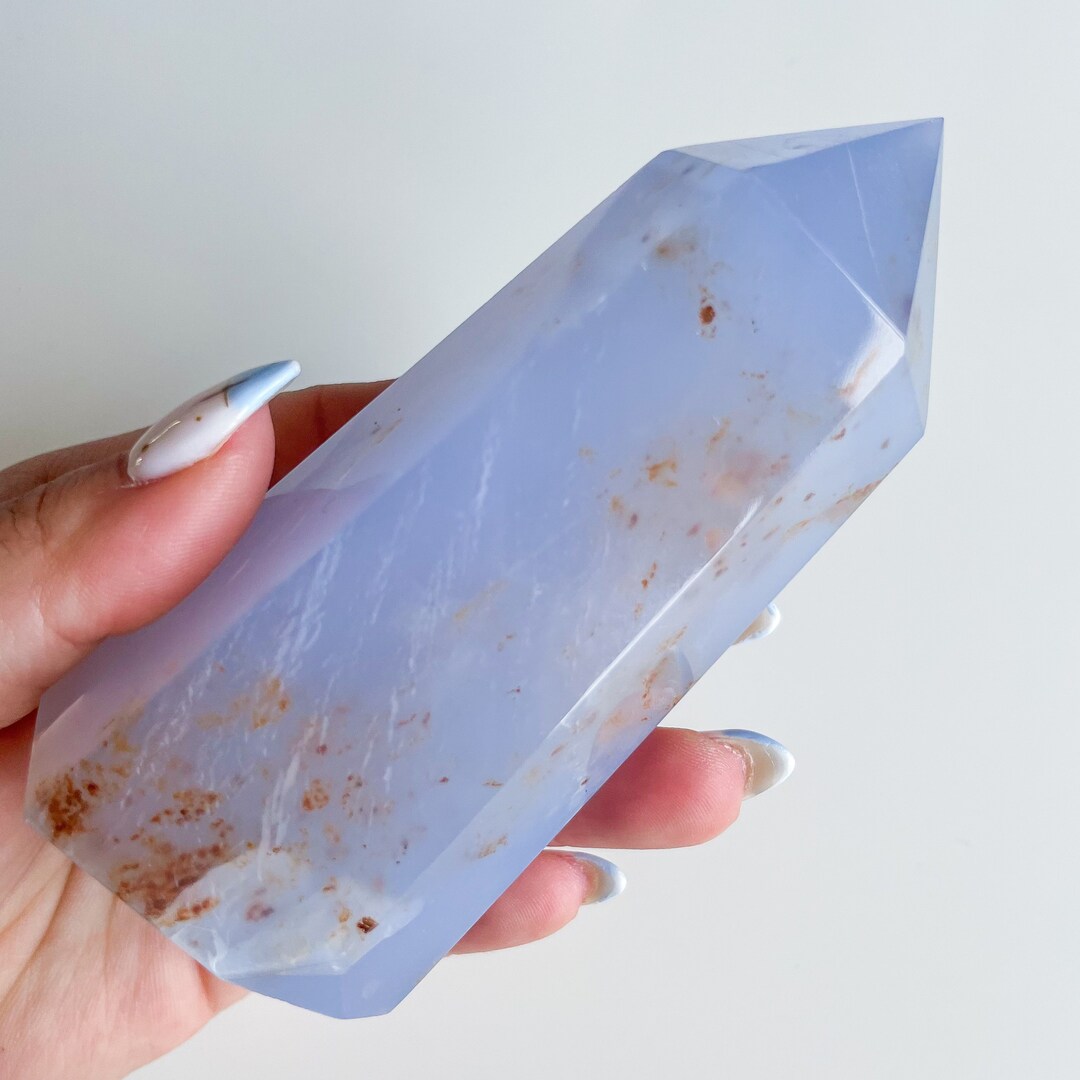 Blue Chalcedony Crystal Tower Chunky Crystal Tower Healing Crystal ...