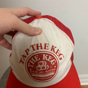 1980s the Keg Steakhouse "tap the Keg" Logo Trucker Hat - Etsy