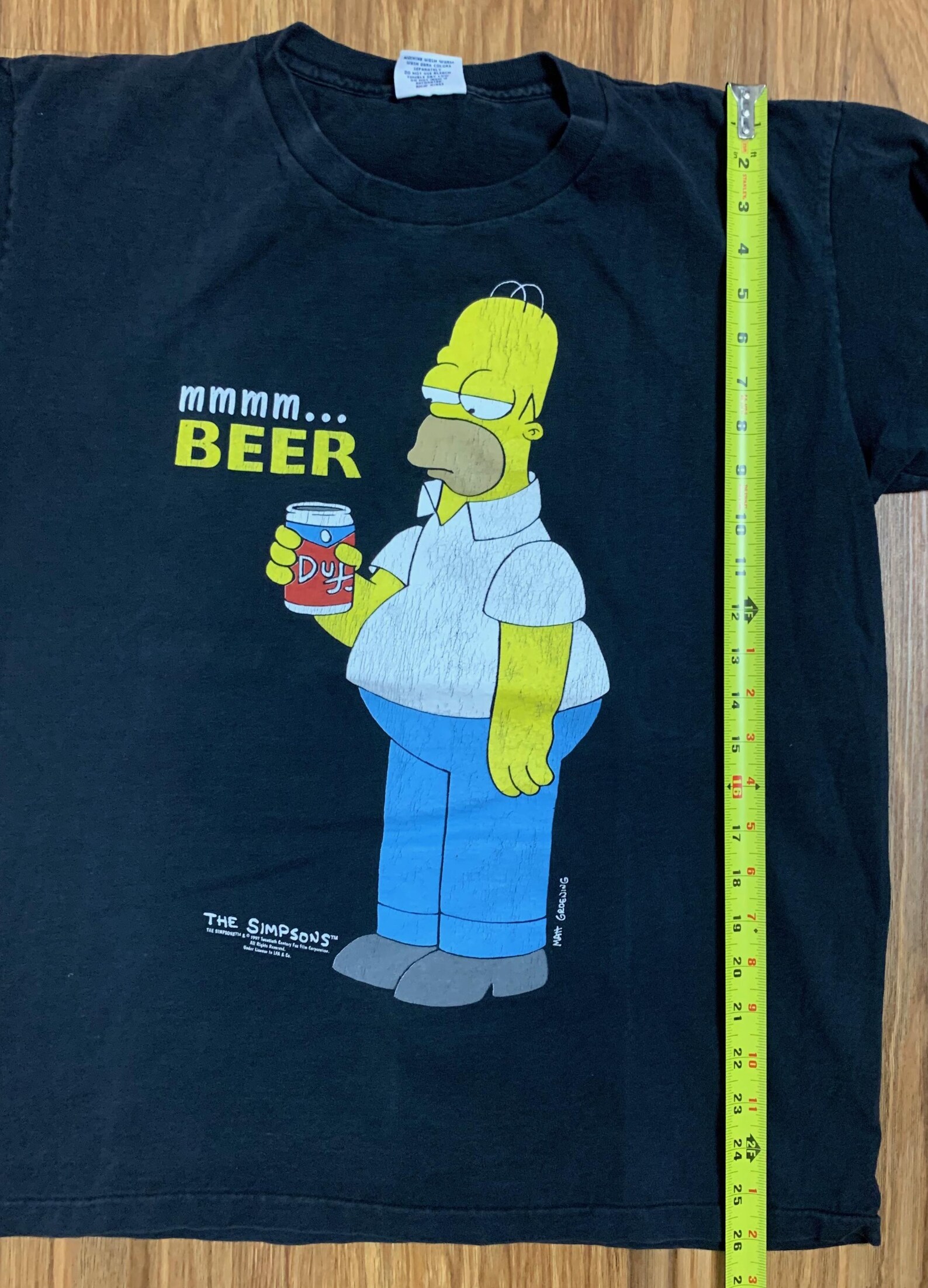 1997 Homer Simpson "mmmm... Beer" Cartoon T-shirt - Etsy