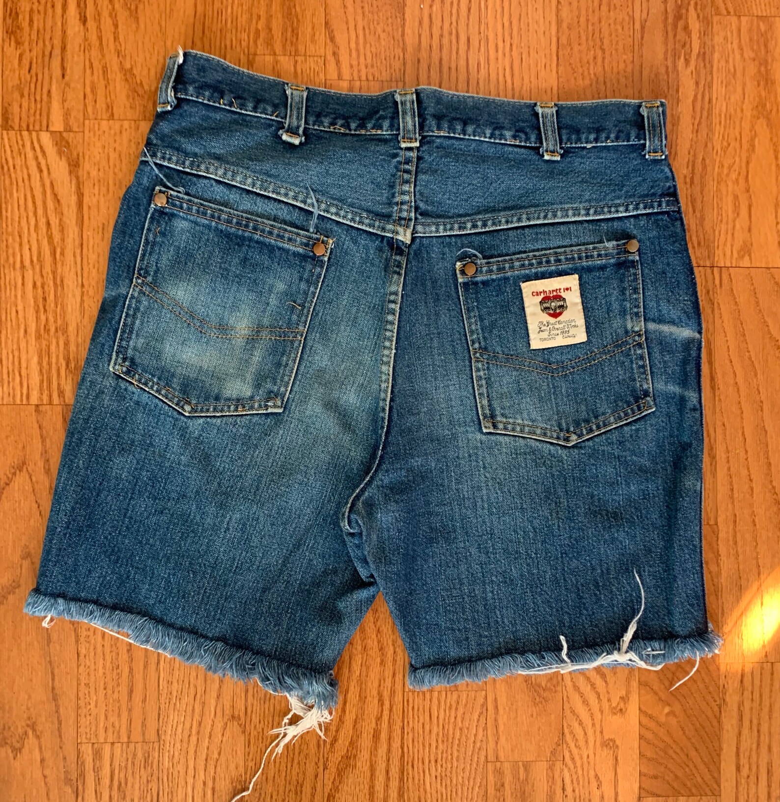 1970s Carhartt Heart Logo Denim Cut off Shorts - Etsy