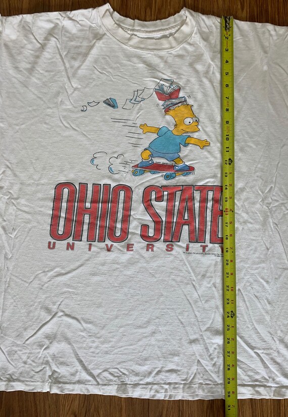 1990 Bart Simpson Ohio State Buckeyes Vintage T-Shirt - Gem