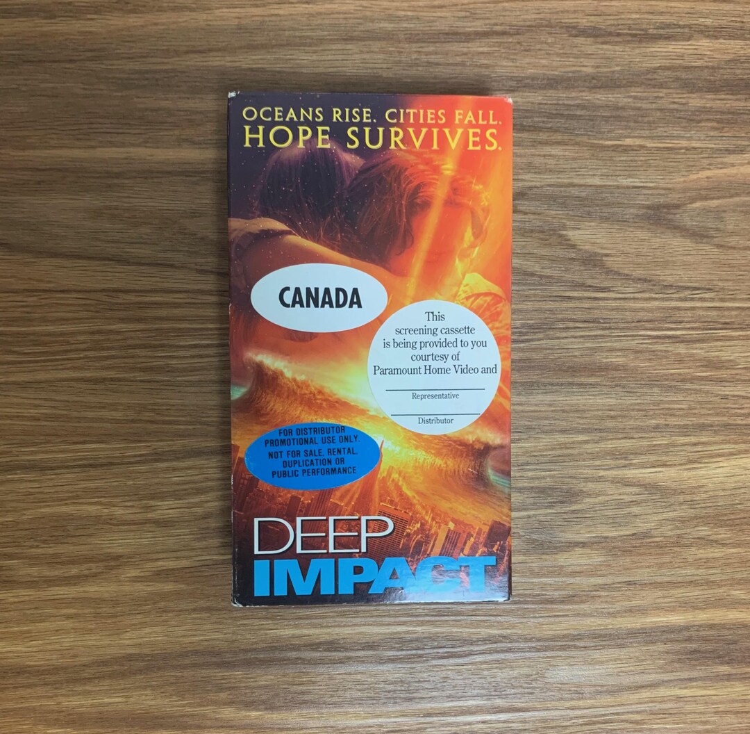 Deep Impact 1990s Screener Vhs Tape Etsy
